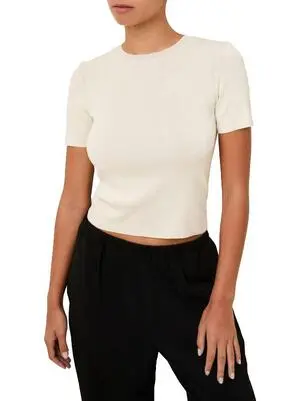 Solid & Striped The Riada Crop Knit Top - Brule