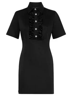 Philipp Plein Ruffle-trim Minidress - Black