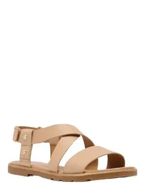 Sorel Ella Iii Crisscross Sandal - Honest Beige/ Gum
