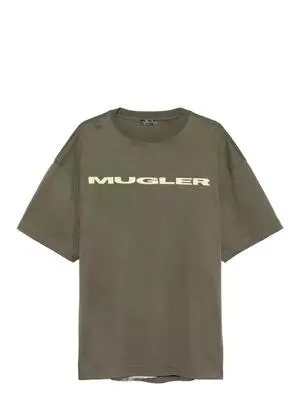 MUGLER Logo-appliqué T-shirt - Green