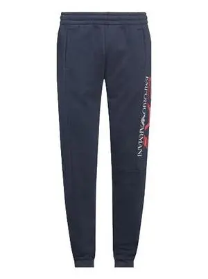 EA7 Pants Azure Size Cotton, Polyester - Blue