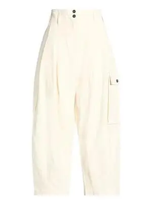 Isabel Benenato Cotton And Linen Cargo Pants - Beige