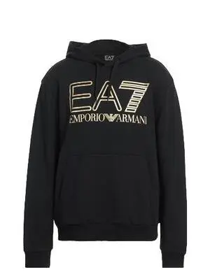 EA7 Cotton-Elastane Blend Sweatshirt Black