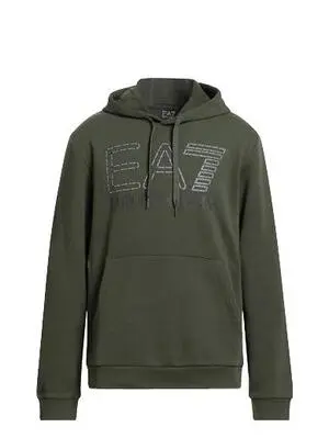 EA7 Cotton-Elastane Blend Sweatshirt Green