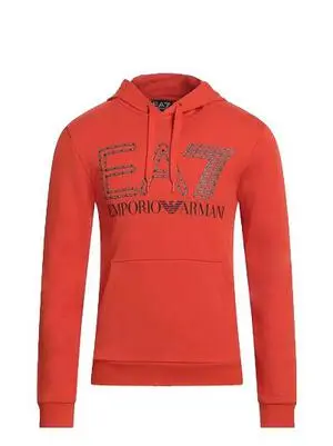 EA7 Cotton-Elastane Blend Sweatshirt Orange