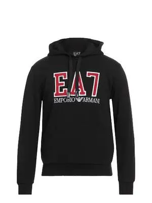 EA7 Cotton-Blend Fleece Sweatshirt Black