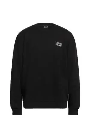 EA7 Sweatshirt In Cotton, Polyester, And Elastane Black