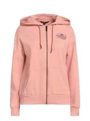 Armani Exchange Cotton-blend Hooded Sweatshirt - Salmon Pink