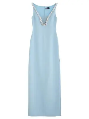 David Koma Crystal-embellished Gown - Blue