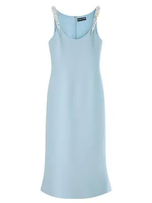 David Koma Crystal-embellished Midi Dress - Blue