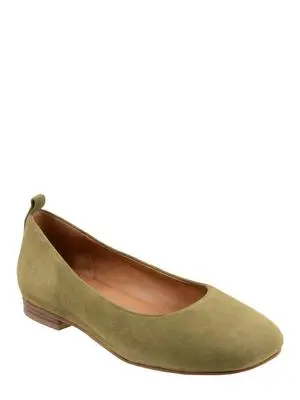 Softwalk Kiris Flat - Olive Suede