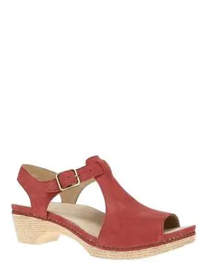 Dansko Laverne Ankle Strap Platform Sandal - Paprika