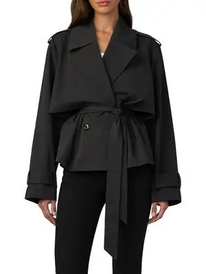 Joe's Jeans The Liz Cropped Trench Coat - Black
