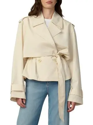 Joe's Jeans The Liz Cropped Trench Coat - Ecru