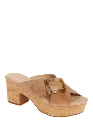 CHOCOLAT BLU Grita Platform Sandals - Sand Leather