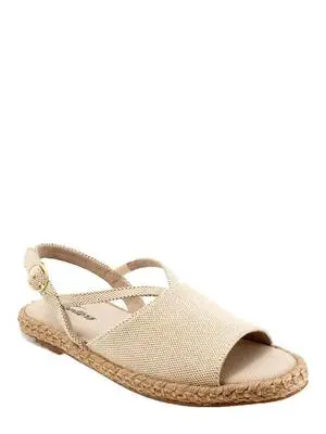 Trotters Pepper Slingback Espadrille Sandal - Natural Textile