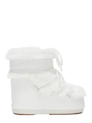 Moon Boot Icon Faux-fur Low Boots - White