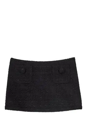 Marc Jacobs Tweed Mini Skirt - Black