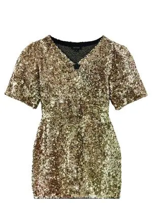 Marc Jacobs Sequin-embellished Mini Dress - Gold