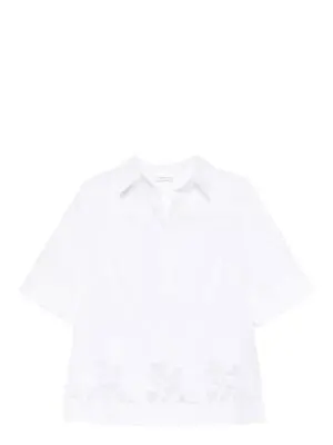 P.a.r.o.s.h Floral-embroidered Blouse - White