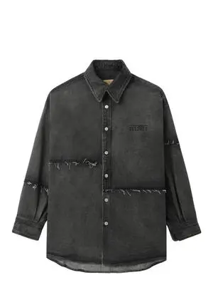 MAISON MARGIELA Numbers-embroidered Shirt - Grey