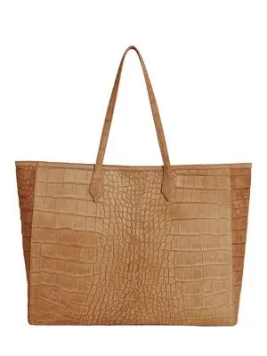 REFORMATION Sofia Leopard Print Tote - Brown