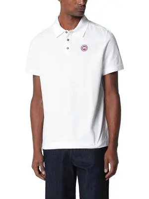 Canada Goose Polo With Patch Logo - White