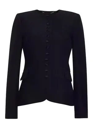Adam Lippes Marin Fitted Jacket - Black