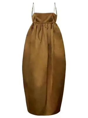 Adam Lippes Liet Midi Dress - Brown