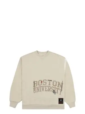 CACTUS JACK BY TRAVIS SCOTT X Mitchell & Ness Boston University Crewneck - Tan