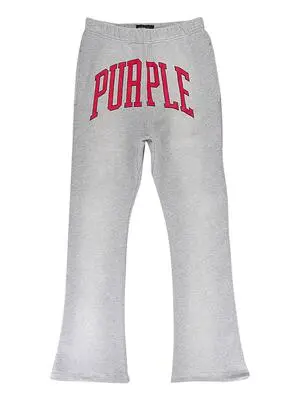 PURPLE BRAND Collegiate Flared Pants - Grey