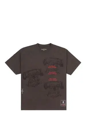 TRAVIS SCOTT X Mitchell & Ness University Of Georgia Seal Tee - Brown