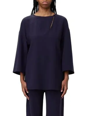 Emporio Armani V-neck Cutout" Blouse - Blue