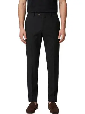 PT TORINO Tailored Straight Leg Trousers - Black