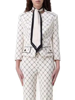 Elisabetta Franchi Printed Jacket Yellow Cream