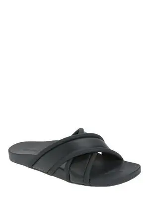 Olukai Ani' Water Resistant Slide Sandal - Lava Rock / Lava Rock