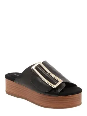 KELSI DAGGER BROOKLYN Dover Woven Platform Sandal Black