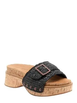 KELSI DAGGER BROOKLYN Paulie Platform Slide Sandal - Black