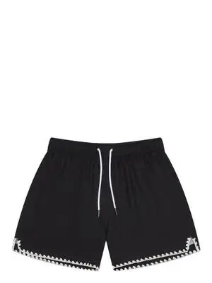 MAVRANS Stitch Waterproof Swim Trunks - Black