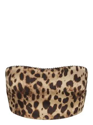 SKIMS X Dolce&gabbana Silk Bandeau - Leopard