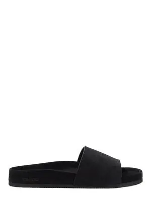 TOM FORD Harris Suede Slides - Black