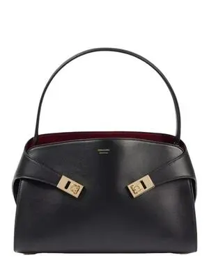 FERRAGAMO Hug Soft Medium Shoulder Bag - Black