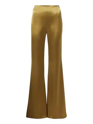 Galvan Atruvia Wide-leg Satin Pants - Green