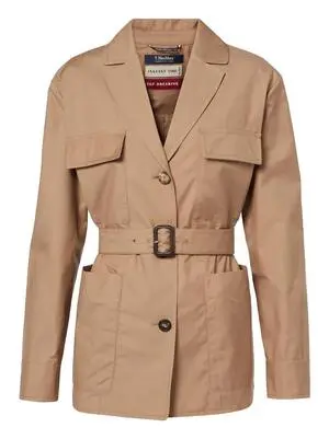 Max Mara Giulia Technical Cotton-blend Twill Jacket - Beige