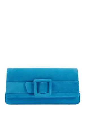 Manolo Blahnik Maygot Suede Clutch - Blue