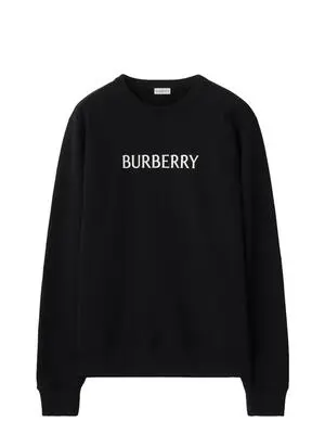 Burberry Logo Cotton Sweatshirt - Black