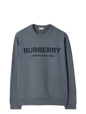 Burberry Logo Cotton Sweatshirt Carbon Blue