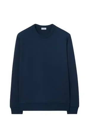 Burberry Logo Cotton Sweatshirt Ink Blue