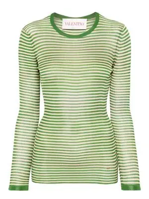 Valentino Garavani Striped Sweater - Green