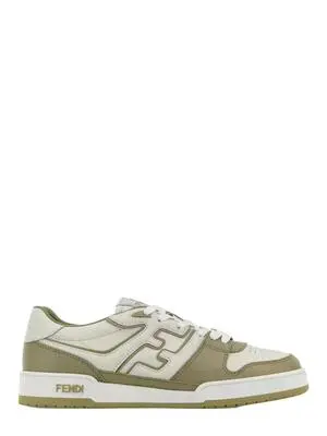 Fendi Match Logo-patch Sneakers - Green